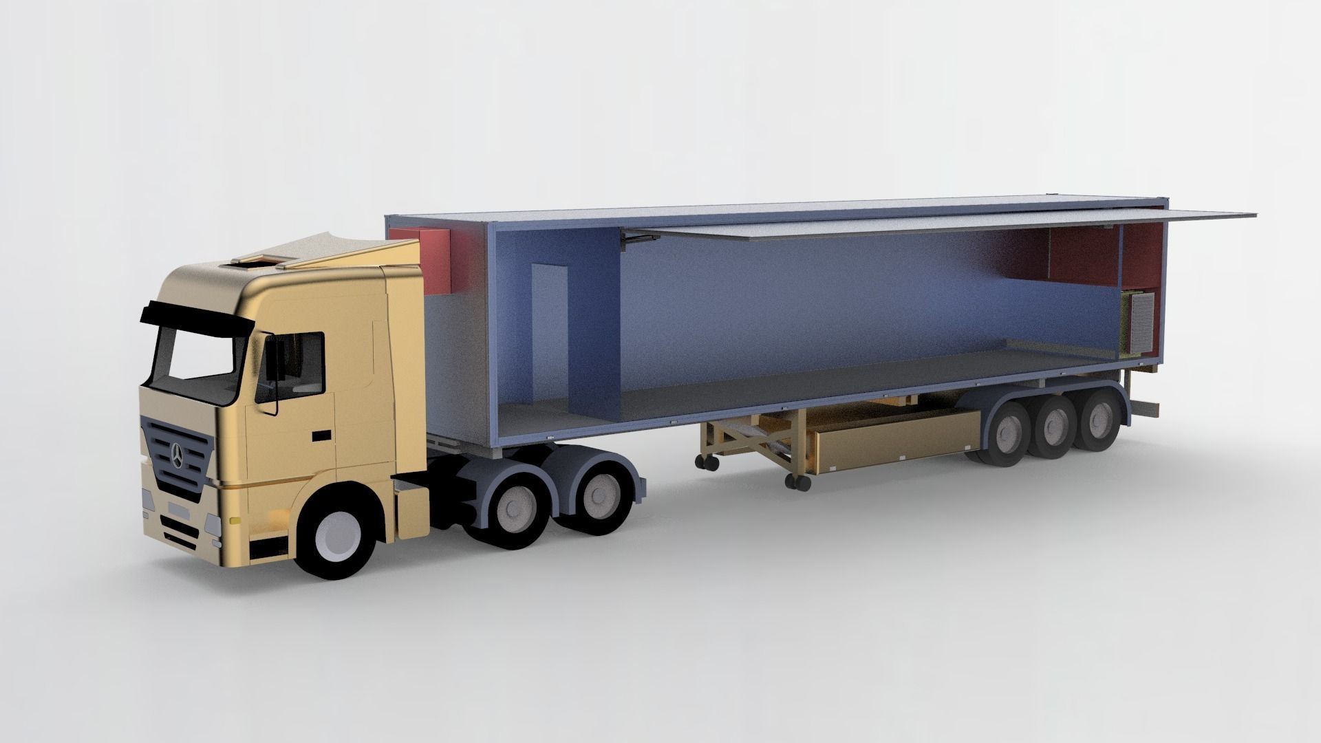 Transport truck 3D model | CGTrader