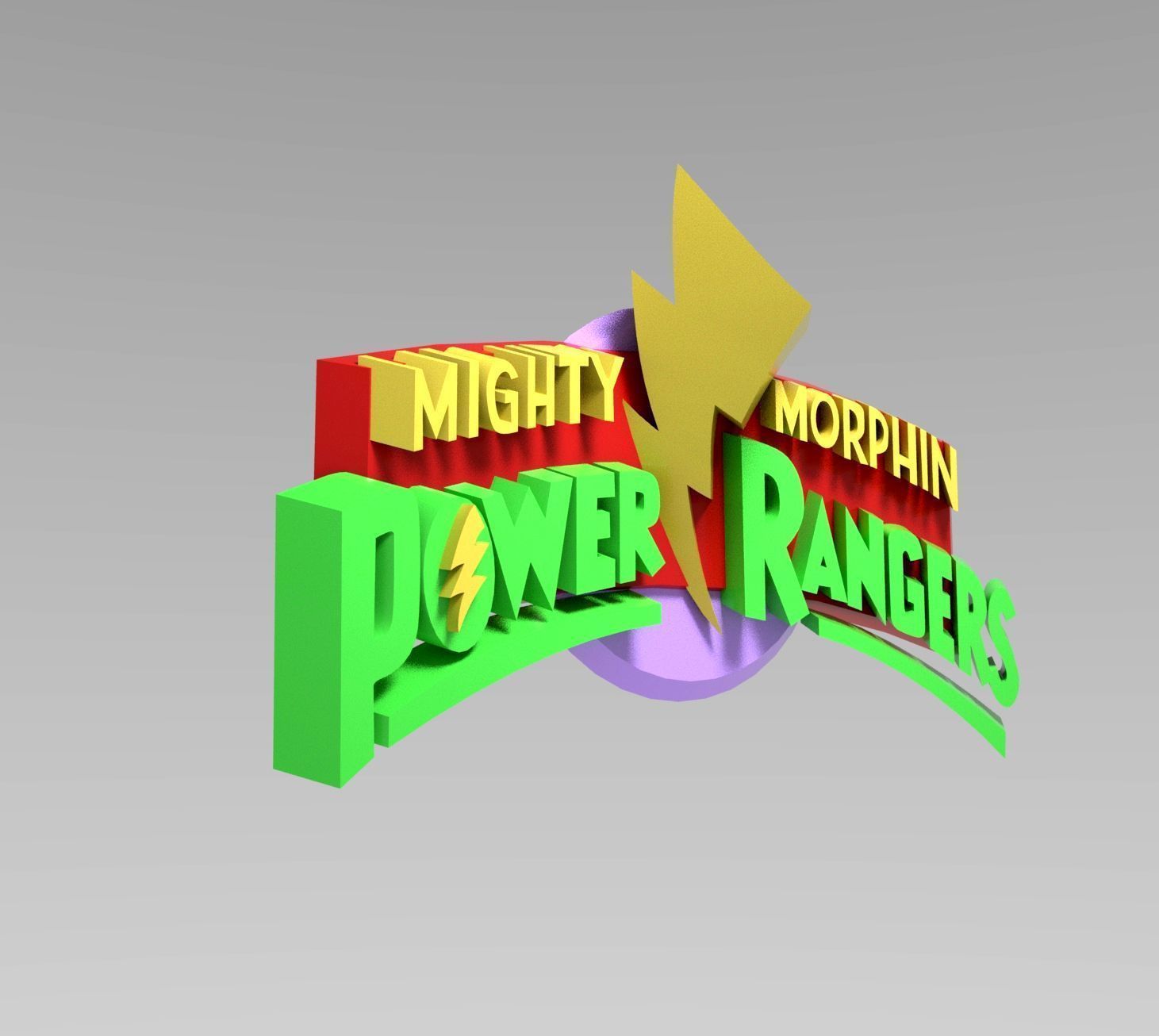 Power Rangers - Logos 3D model 3D printable | CGTrader