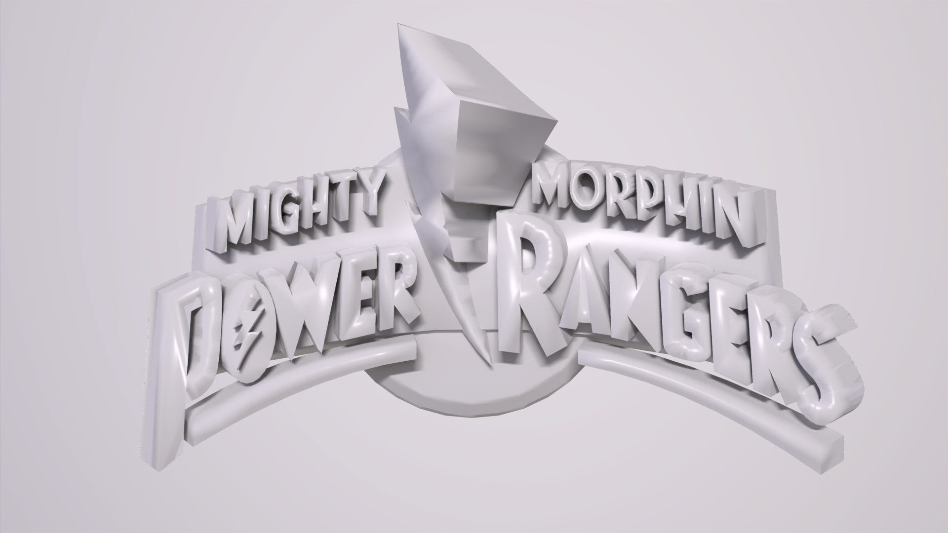Power Rangers - Logos 3D model 3D printable | CGTrader