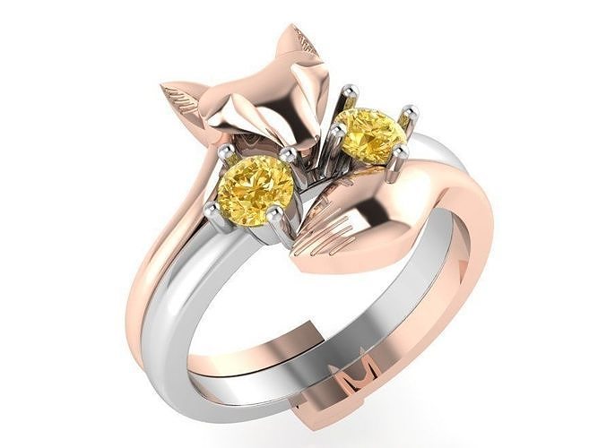Yellow fox ring 3259 3D print model 3D model 3D printable | CGTrader