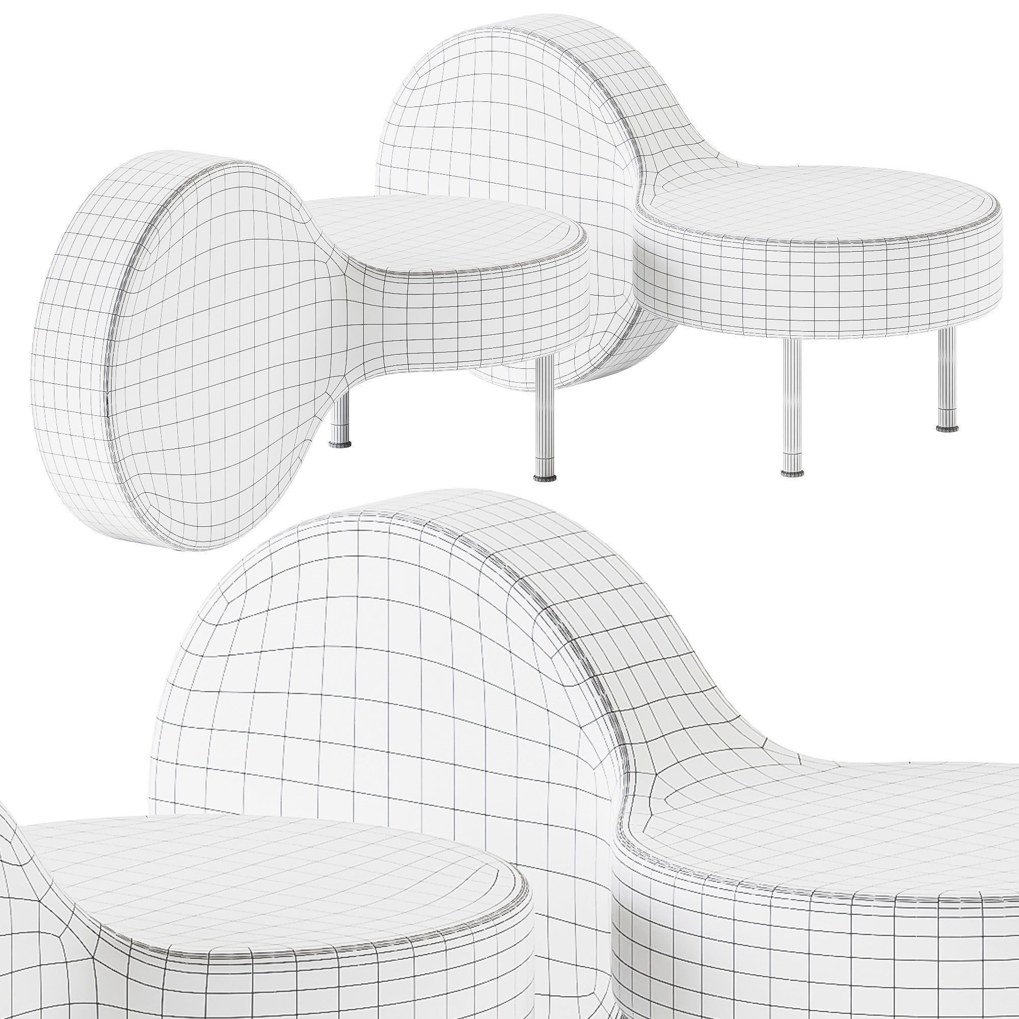 LOOP Pouf by Woo Furniture 3D model | CGTrader