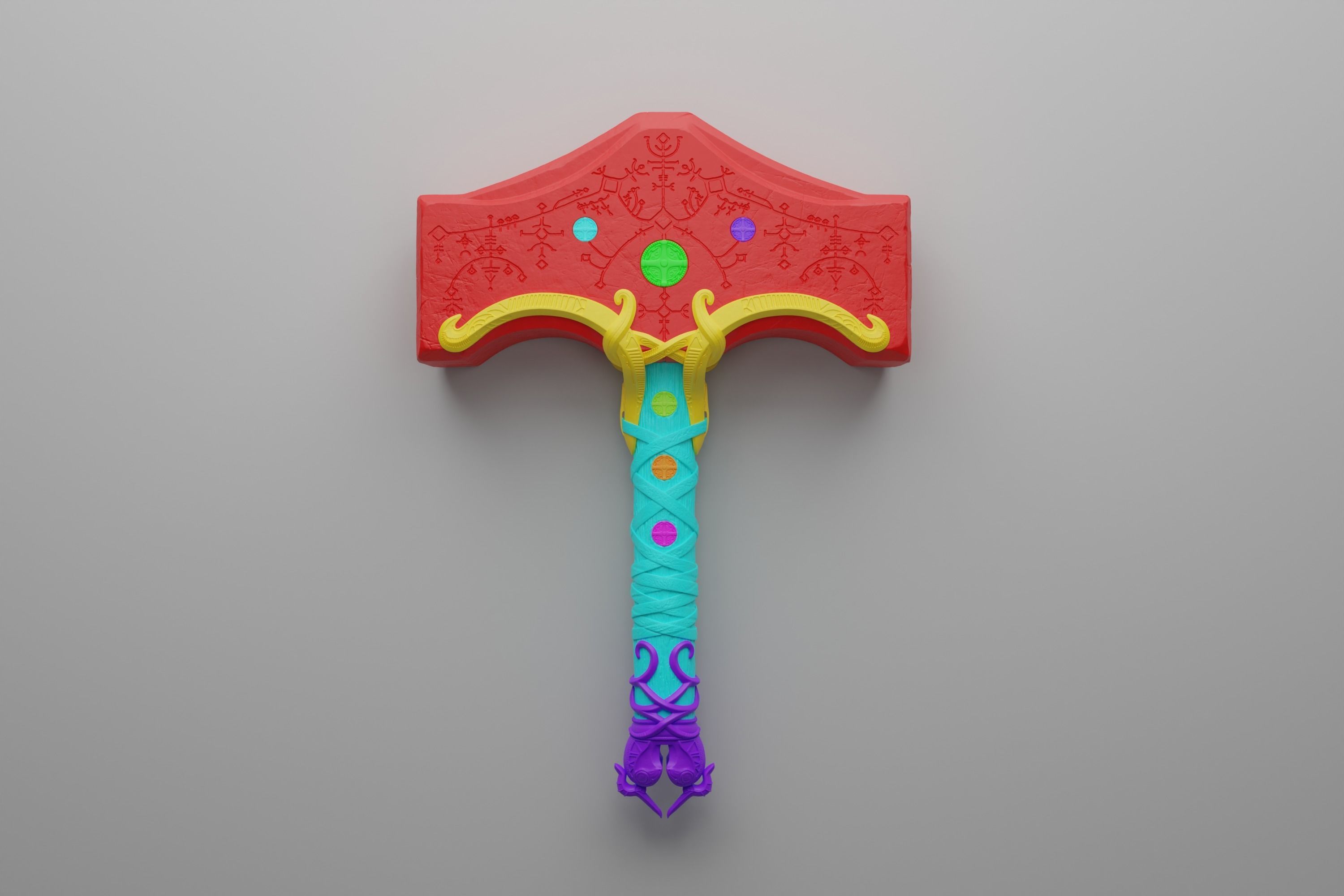 God of War - Thor mjolnir 3D model 3D printable | CGTrader