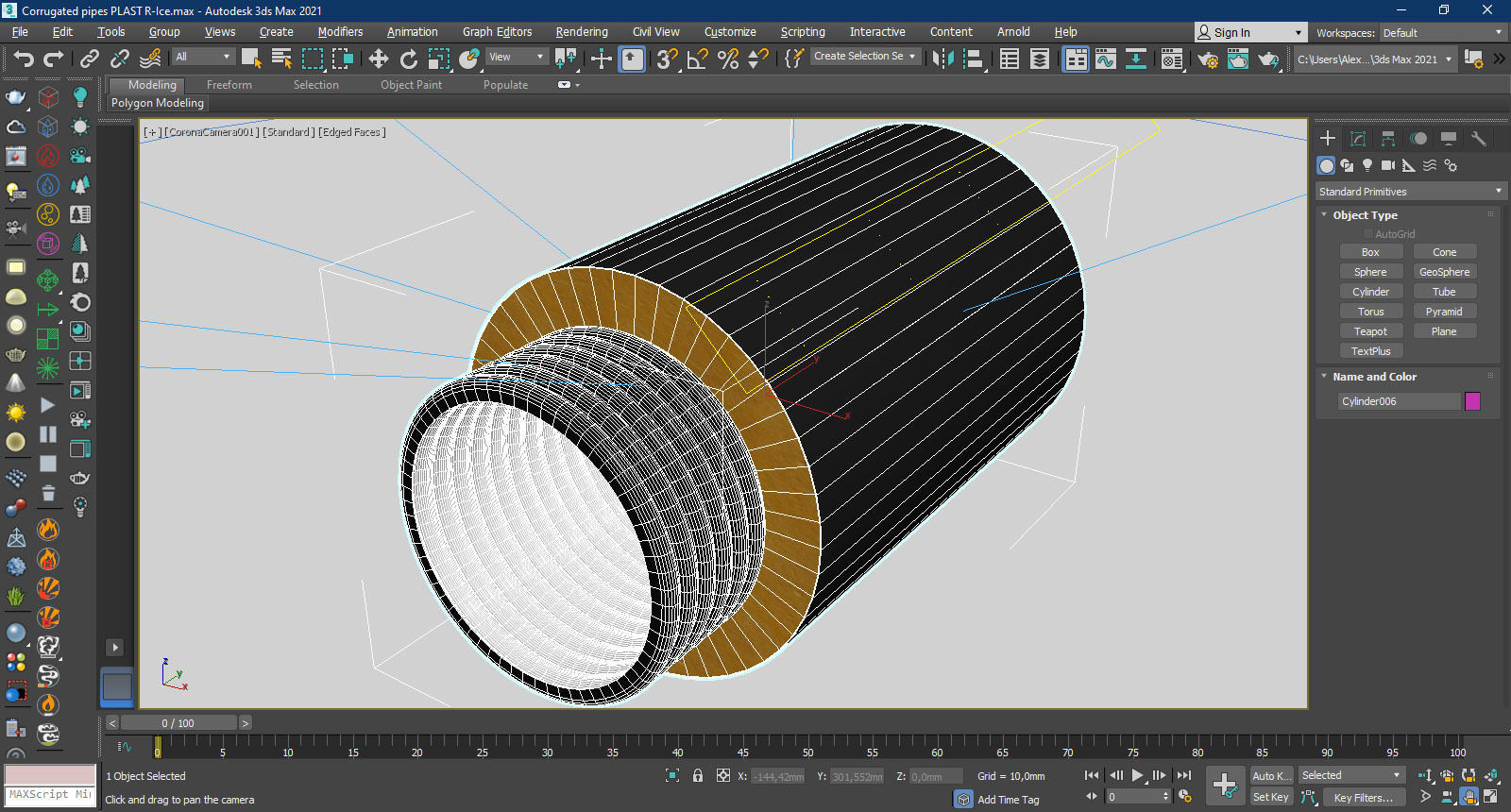 Corrugated pipes PLAST R-Ice 3D model | CGTrader