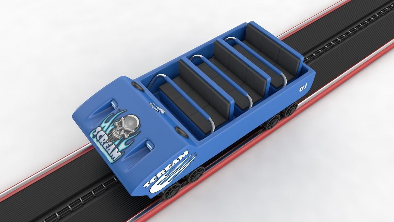 Roller-Coaster Car Concept 3D model | CGTrader
