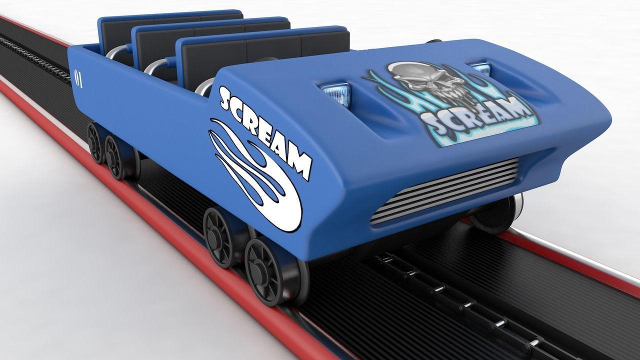 Roller-Coaster Car Concept 3D model | CGTrader