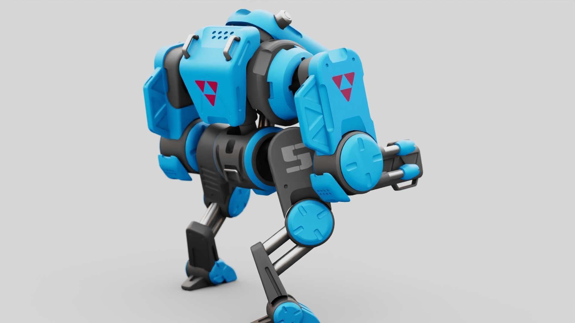MILITARY BOT S-200 RIGGED 3D model rigged | CGTrader