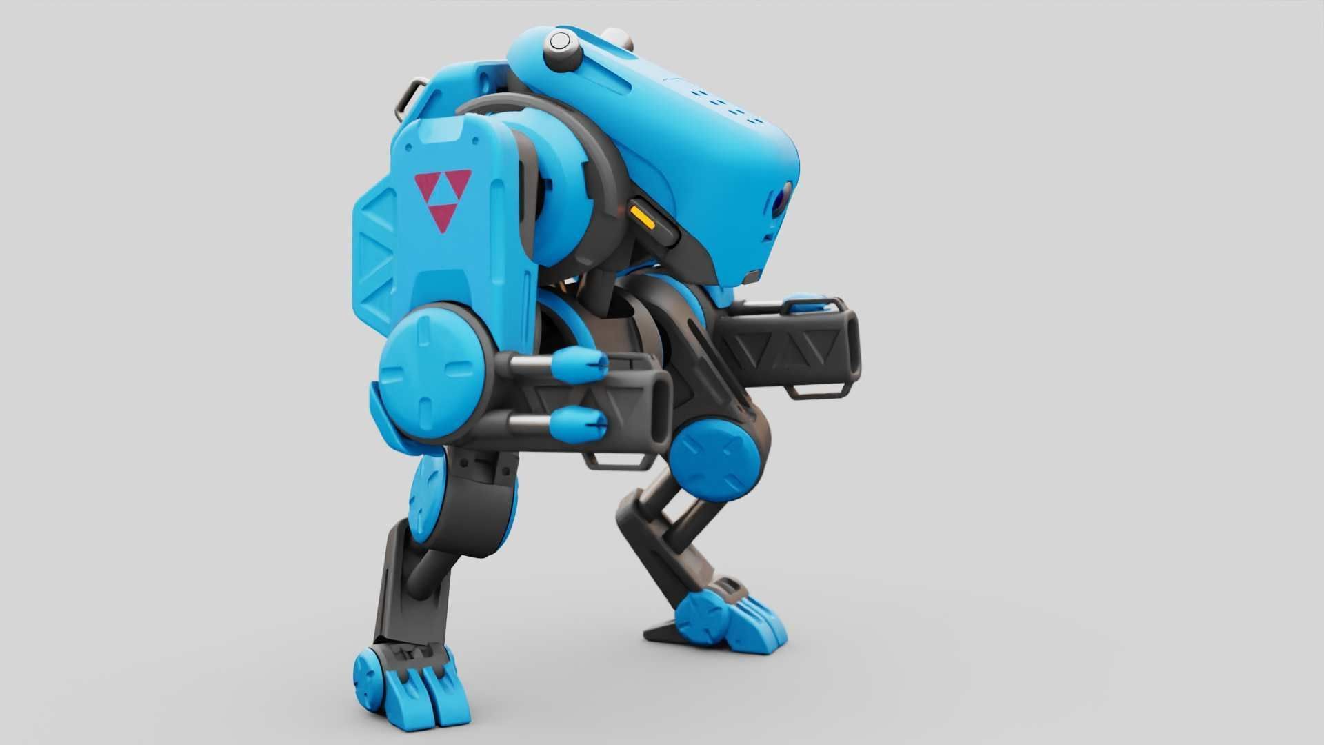 MILITARY BOT S-200 RIGGED 3D model rigged | CGTrader