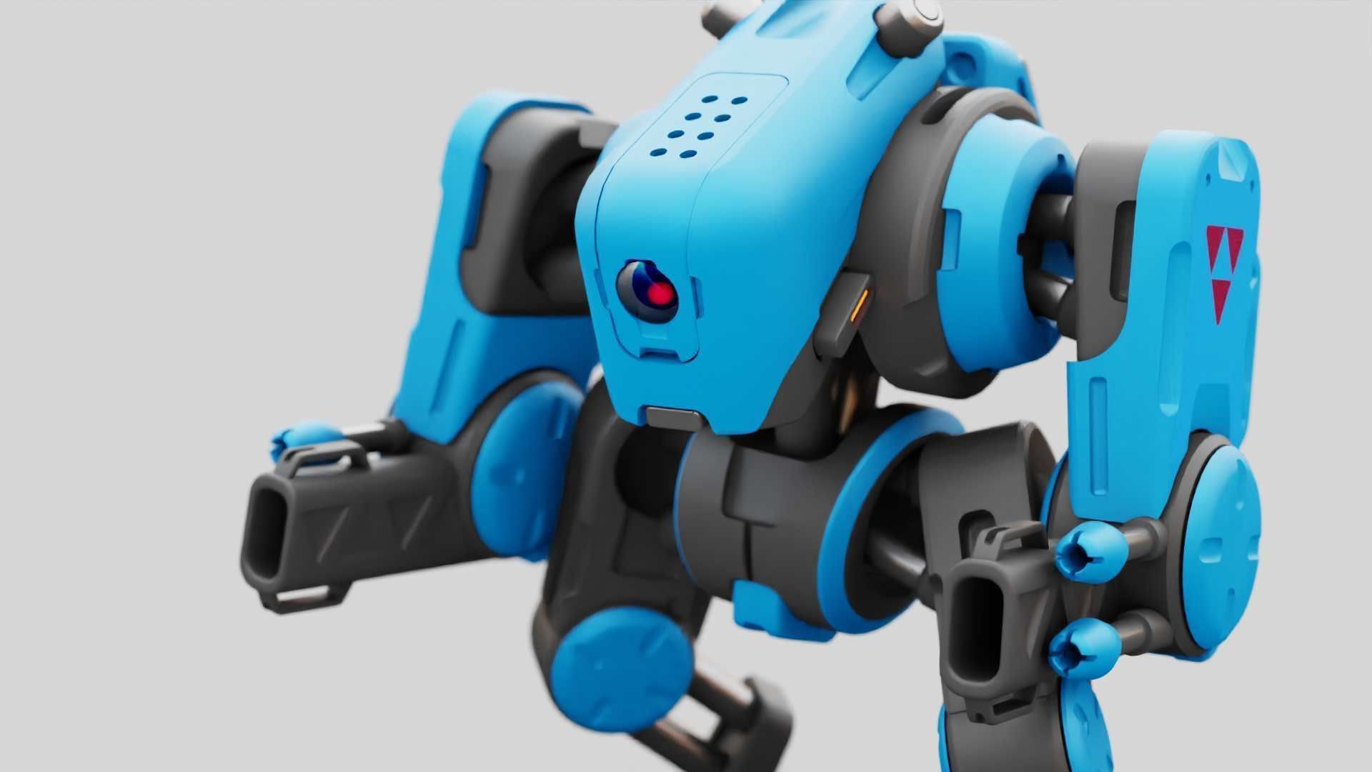 MILITARY BOT S-200 RIGGED 3D model rigged | CGTrader