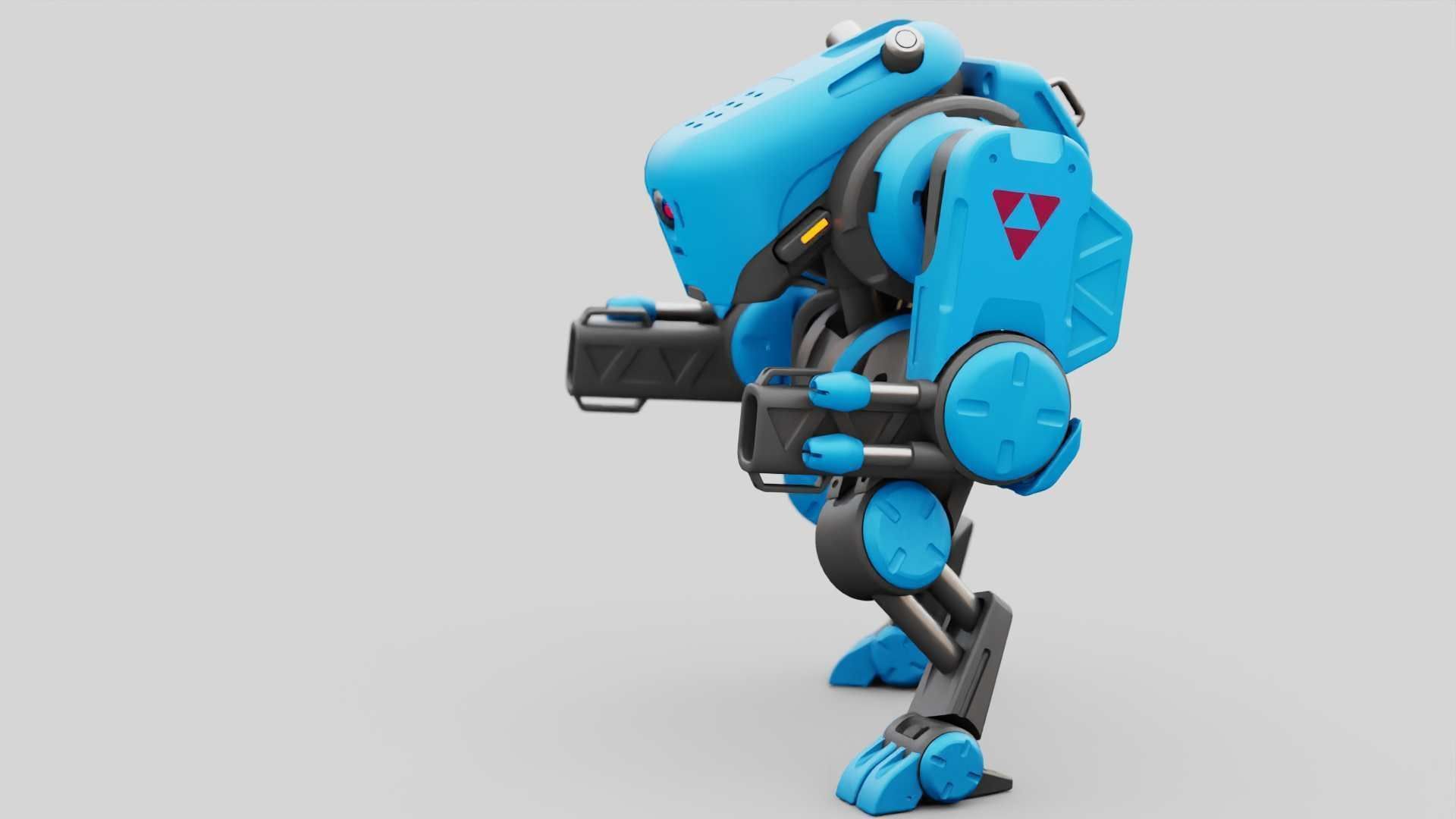 MILITARY BOT S-200 RIGGED 3D model rigged | CGTrader