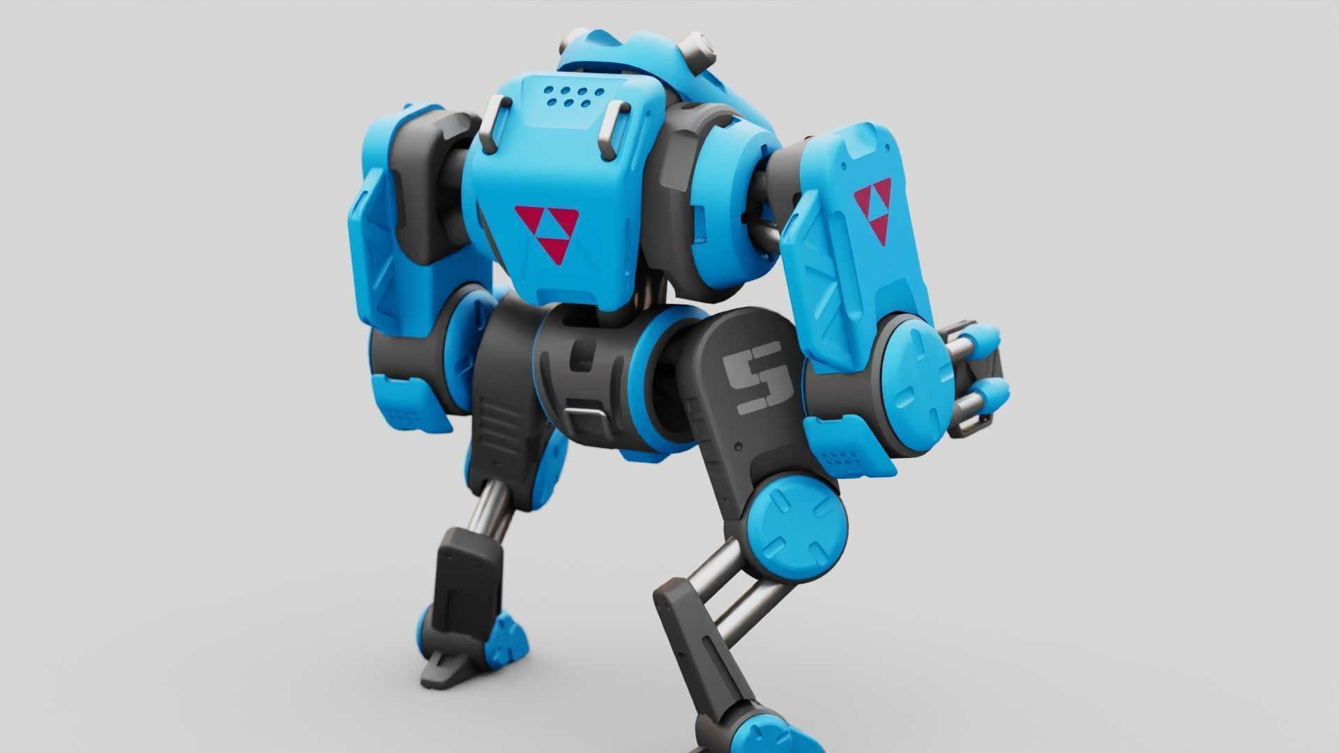 MILITARY BOT S-200 RIGGED 3D model rigged | CGTrader