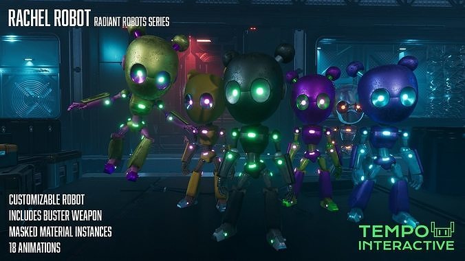 3D model Rachel - Radiant Robots Series VR / AR / low-poly | CGTrader