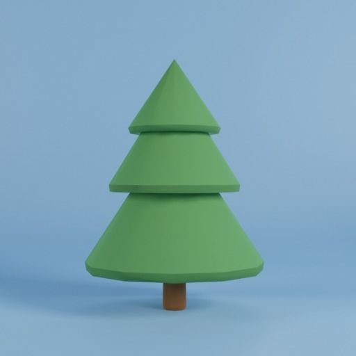 3D model Set of low poly Christmas Tree set A Low-poly 3D model VR / AR ...