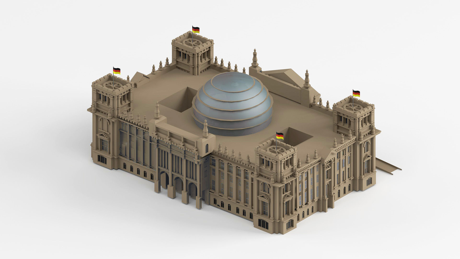 Berliner Reichstag German Parliament Building 3D model | CGTrader