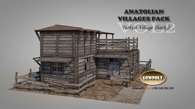 3D model Anatolian Village Shack 2 VR / AR / low-poly | CGTrader