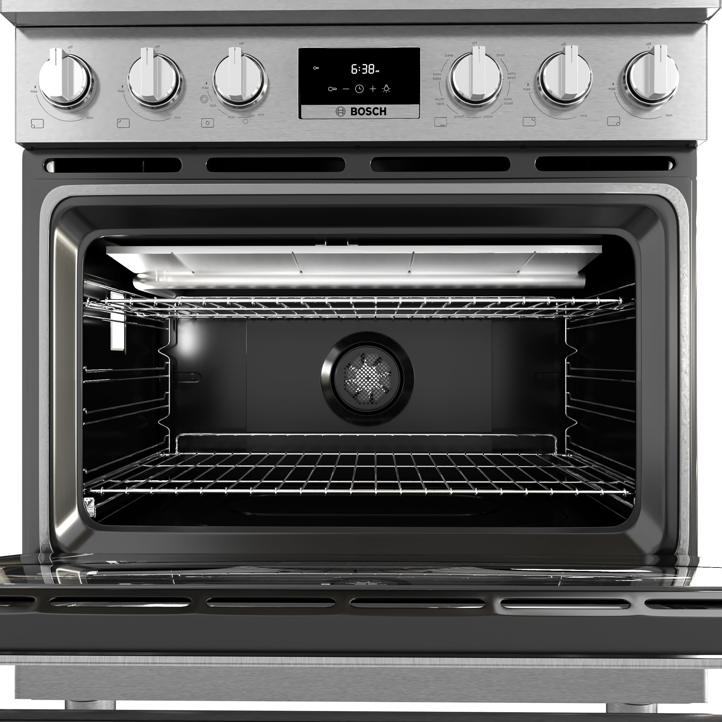 BOSCH HDS8655U and HDS8055U range cooker with black version 3D model ...