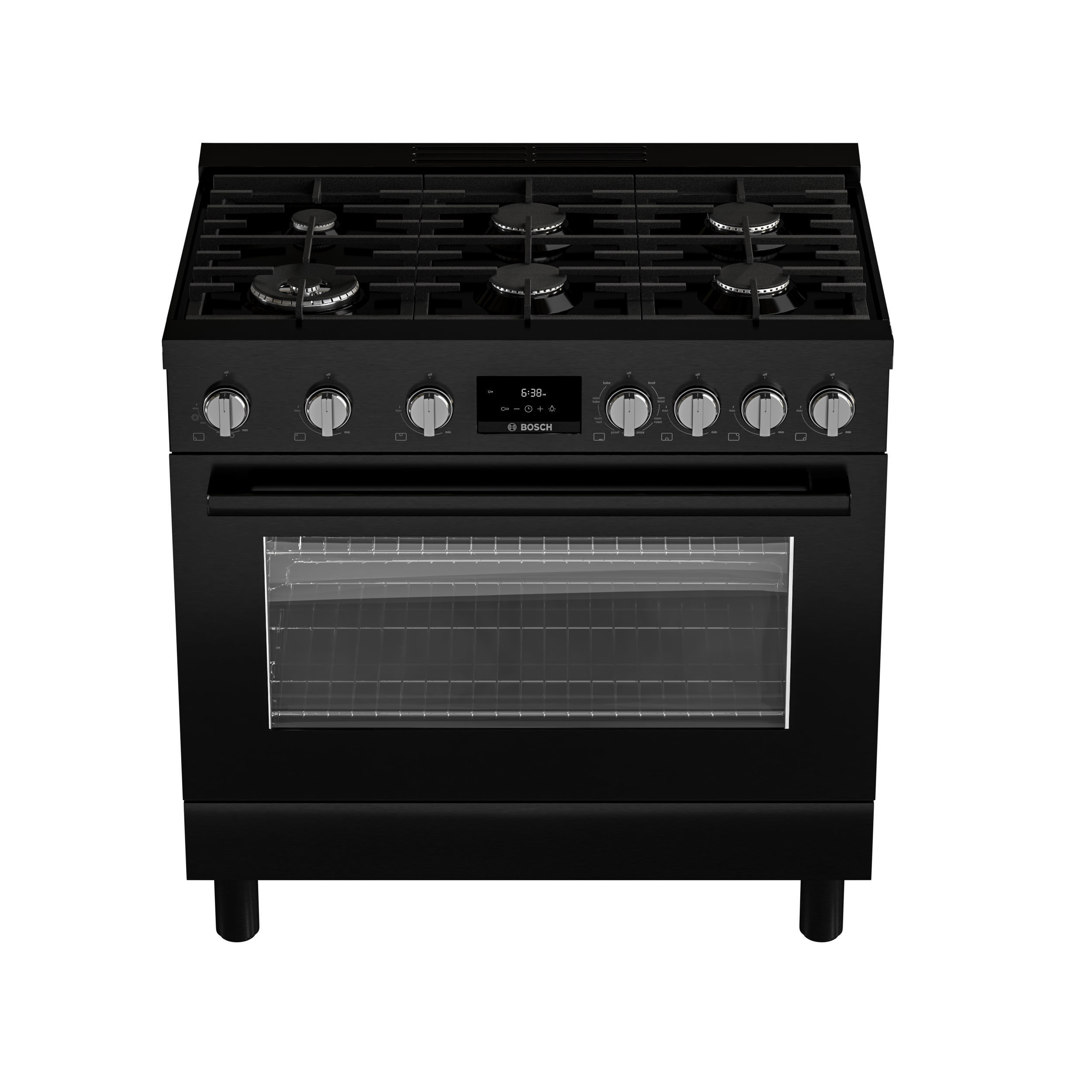 BOSCH HDS8655U and HDS8055U range cooker with black version 3D model ...