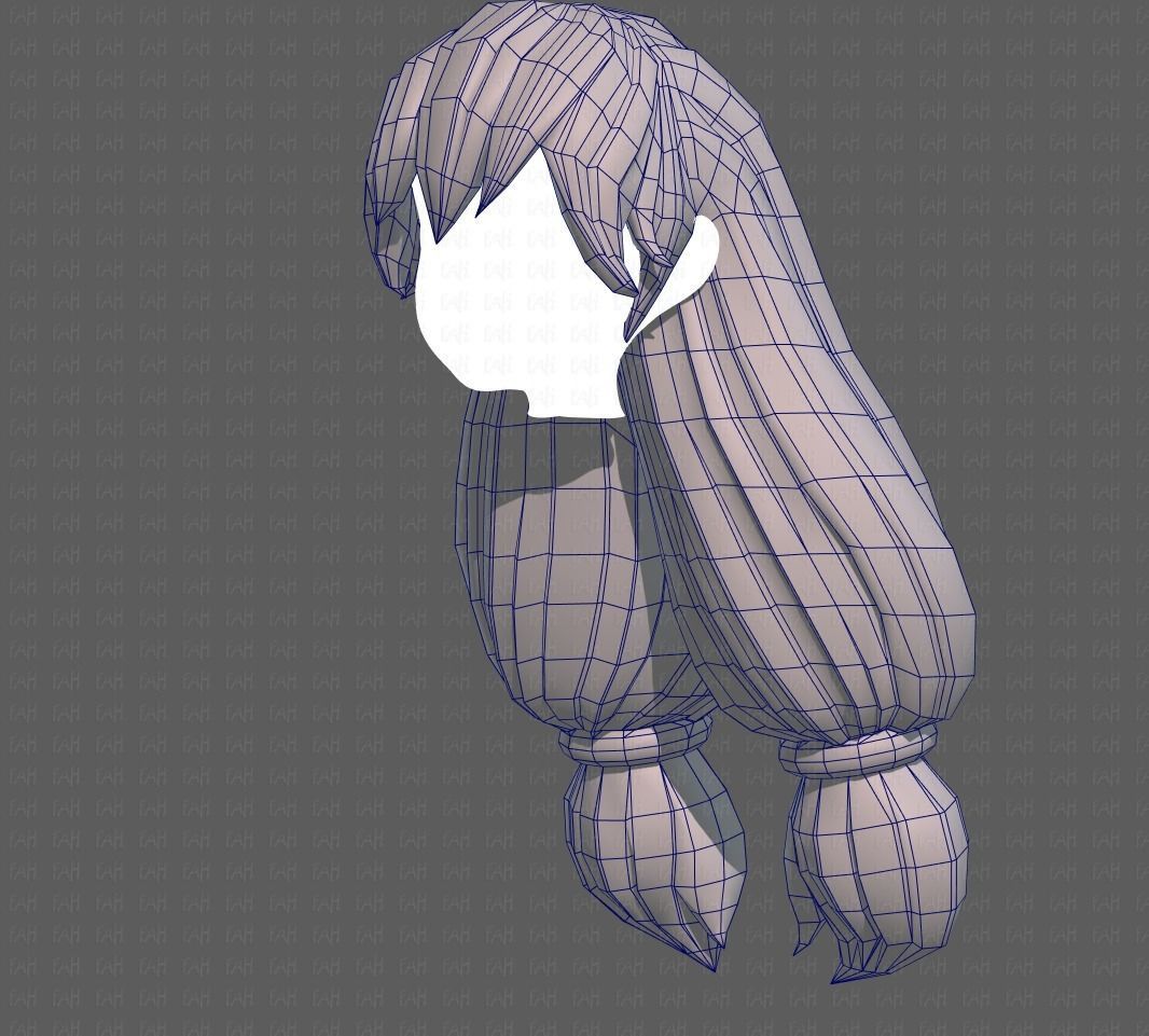 3D model Base Hair for girl V48 VR / AR / low-poly | CGTrader