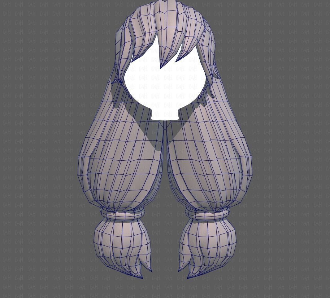 3D model Base Hair for girl V48 VR / AR / low-poly | CGTrader