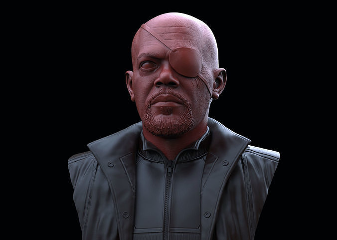 Nick Fury Bust 3D model 3D printable | CGTrader