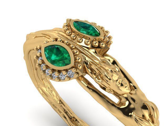 Daphne ring -orginal design from myth 3D model 3D printable | CGTrader