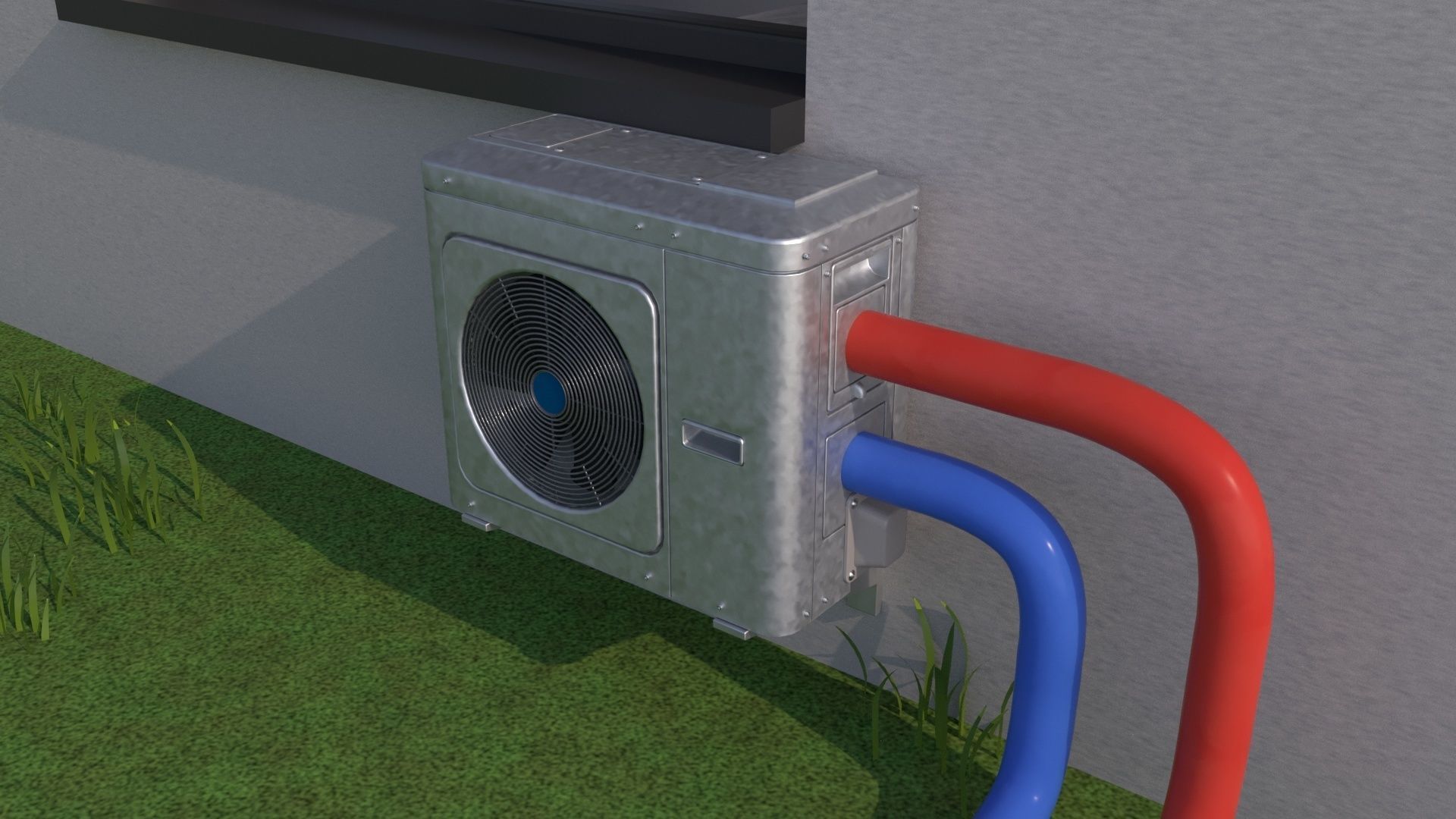 Heat Pump System 3D model | CGTrader