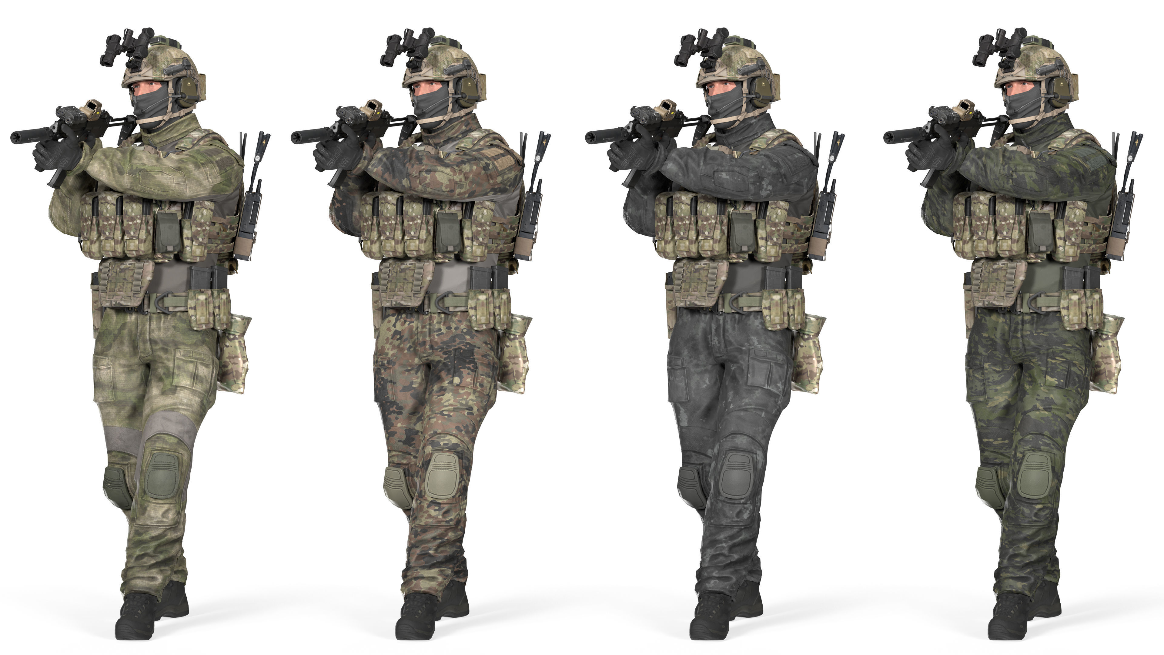 3D model GAME READY RIGGED WESTERN SPECIAL OPERATIONS CHARACTER V1 VR ...