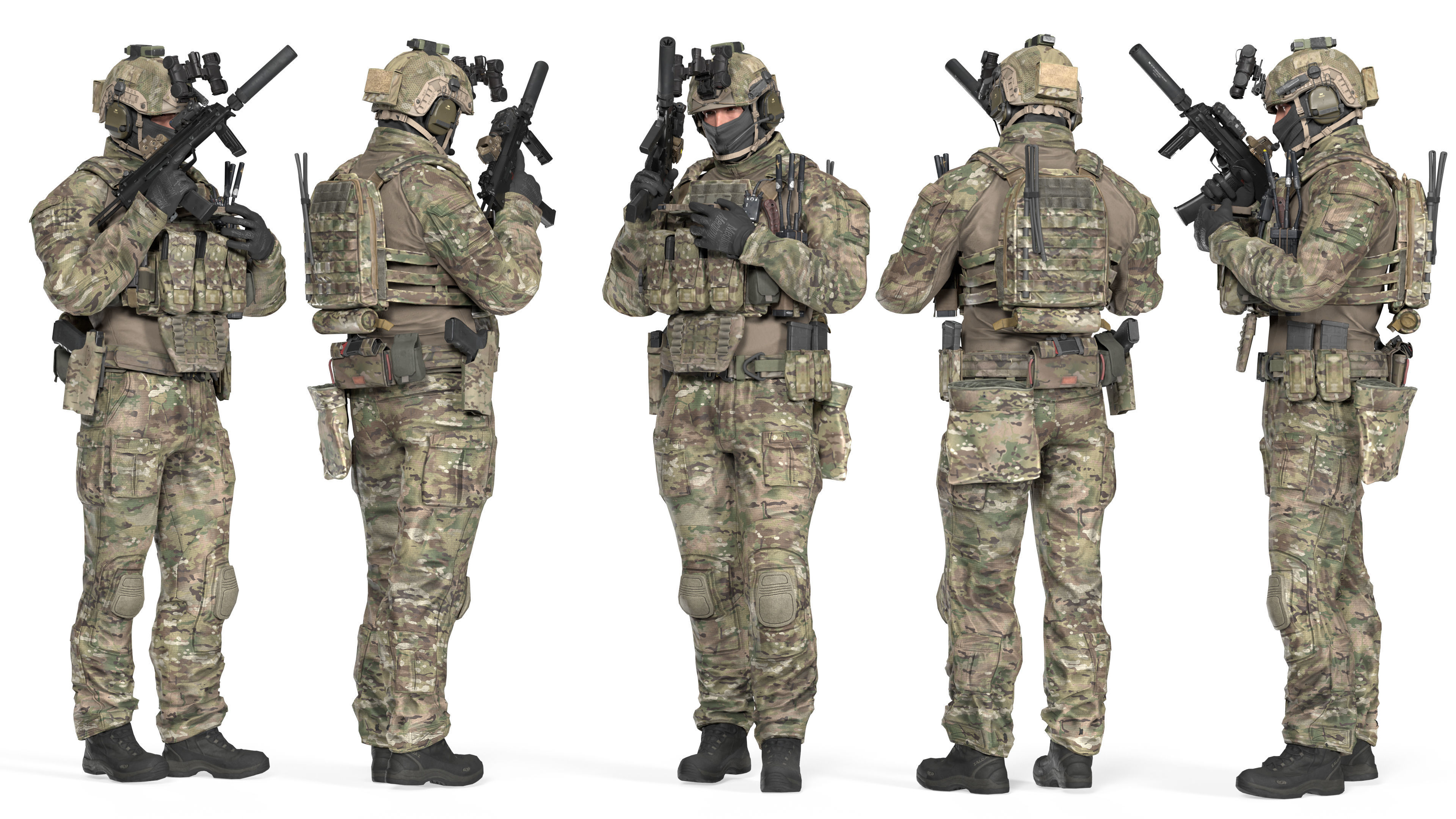 3D model GAME READY RIGGED WESTERN SPECIAL OPERATIONS CHARACTER V1 VR ...