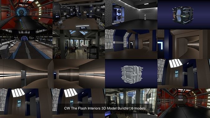 CW The Flash Interiors 3D Model Bundle 3D Model Collection | CGTrader