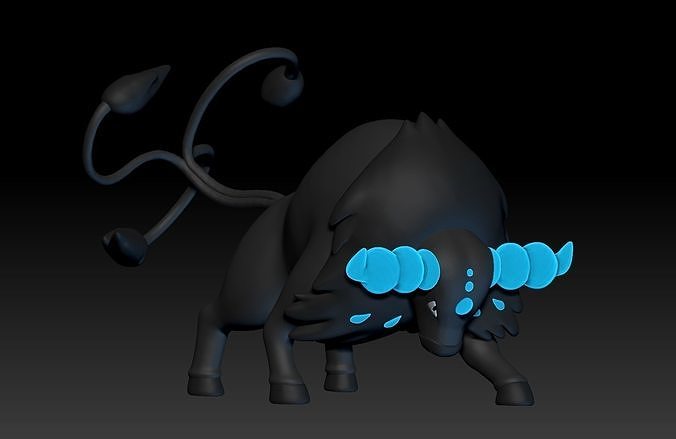 Pokemon Paldean Tauros Aqua Breed 3D model 3D printable | CGTrader