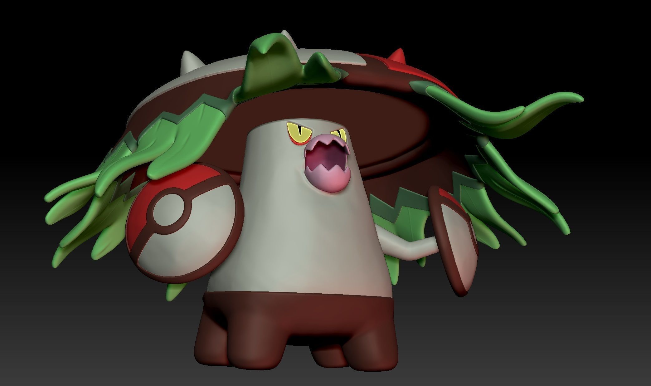 Pokemon Paradox Ancient Amoonguss Brute Bonnet 3D model 3D printable | CGTrader