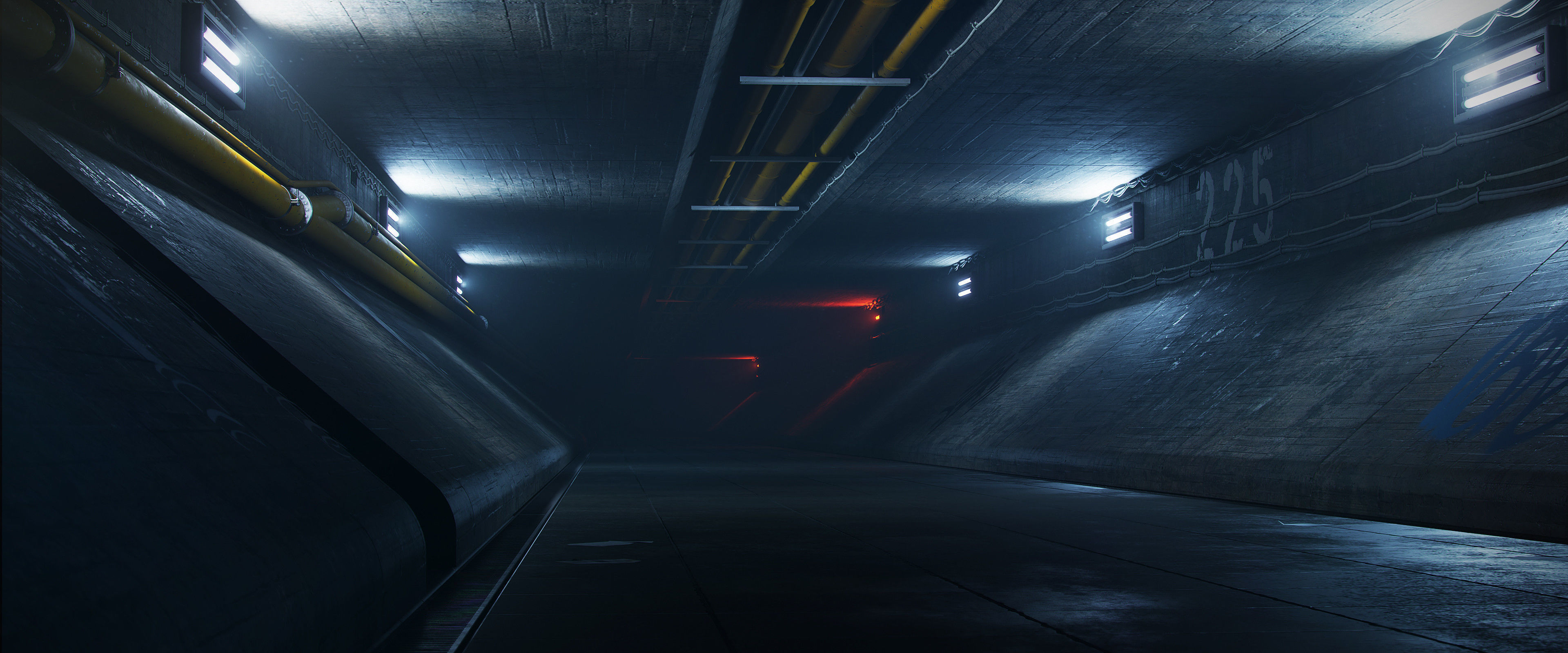 3D model Underground Tunnel Blender Source Files VR / AR / low-poly ...