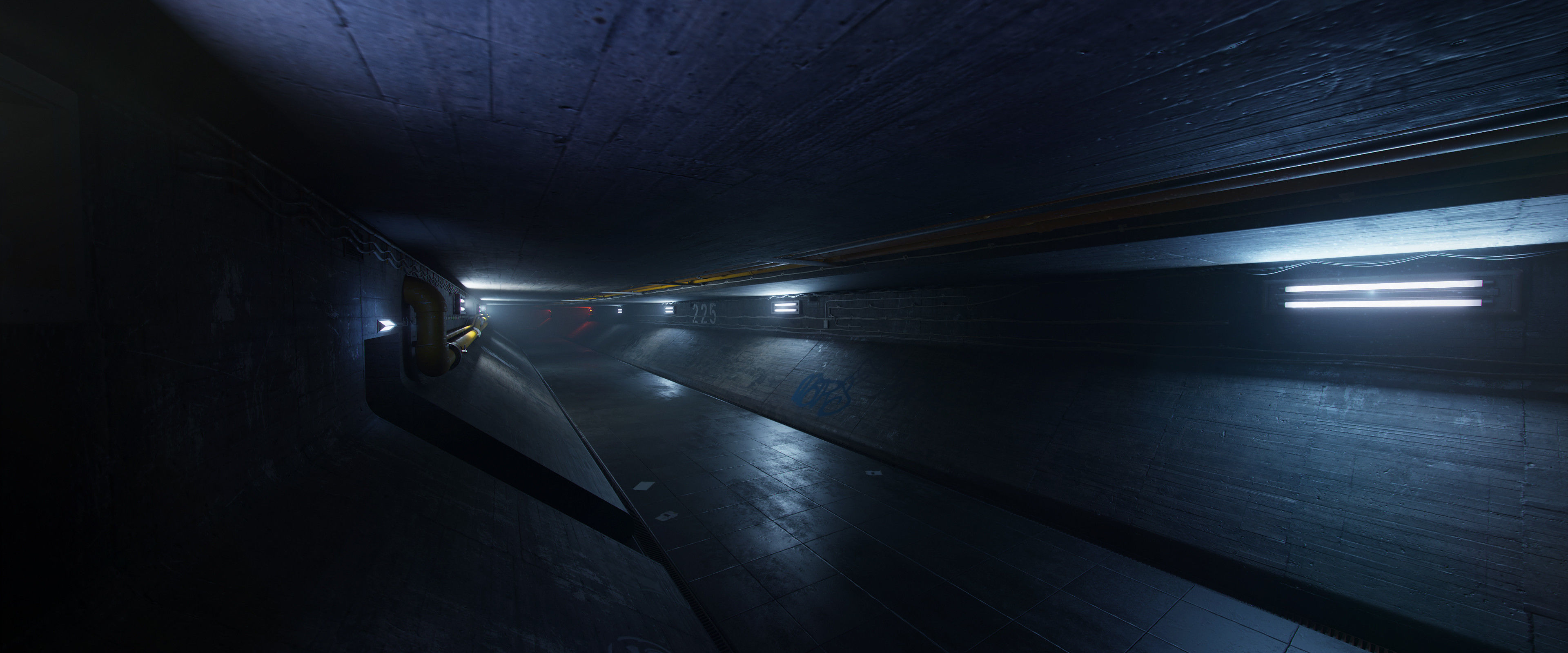 3D model Underground Tunnel Blender Source Files VR / AR / low-poly ...