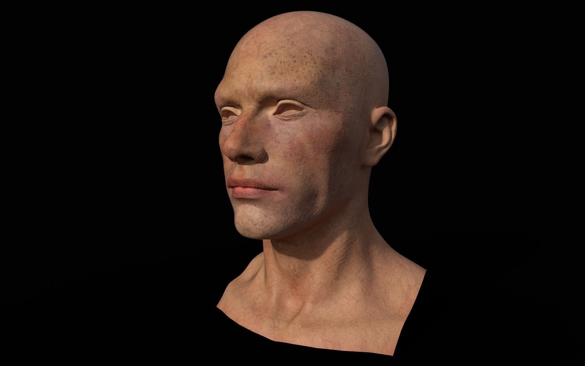 Guy model head and eye hand texturing in substance painter 3D model ...