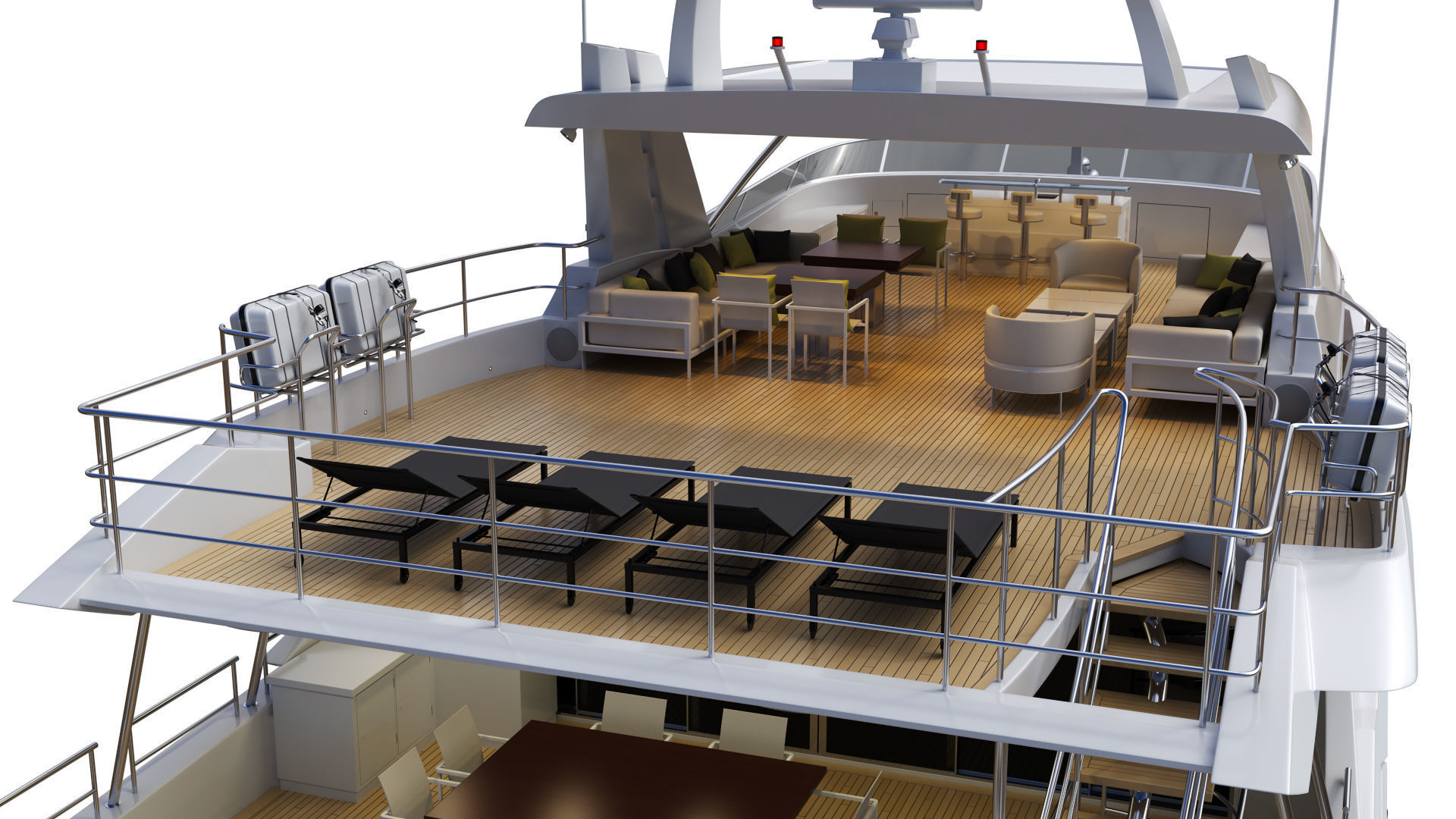 Luxury Motor Yacht Benetti BF125 3D model | CGTrader