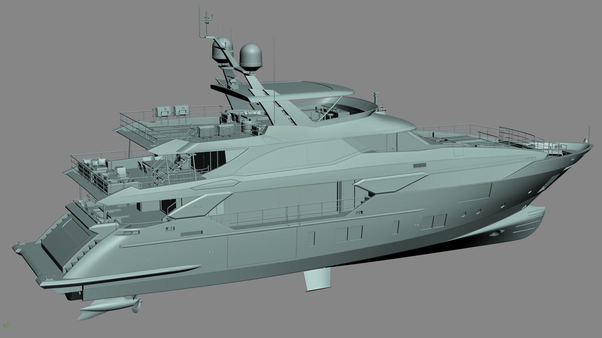 Luxury Motor Yacht Benetti BF125 3D model | CGTrader