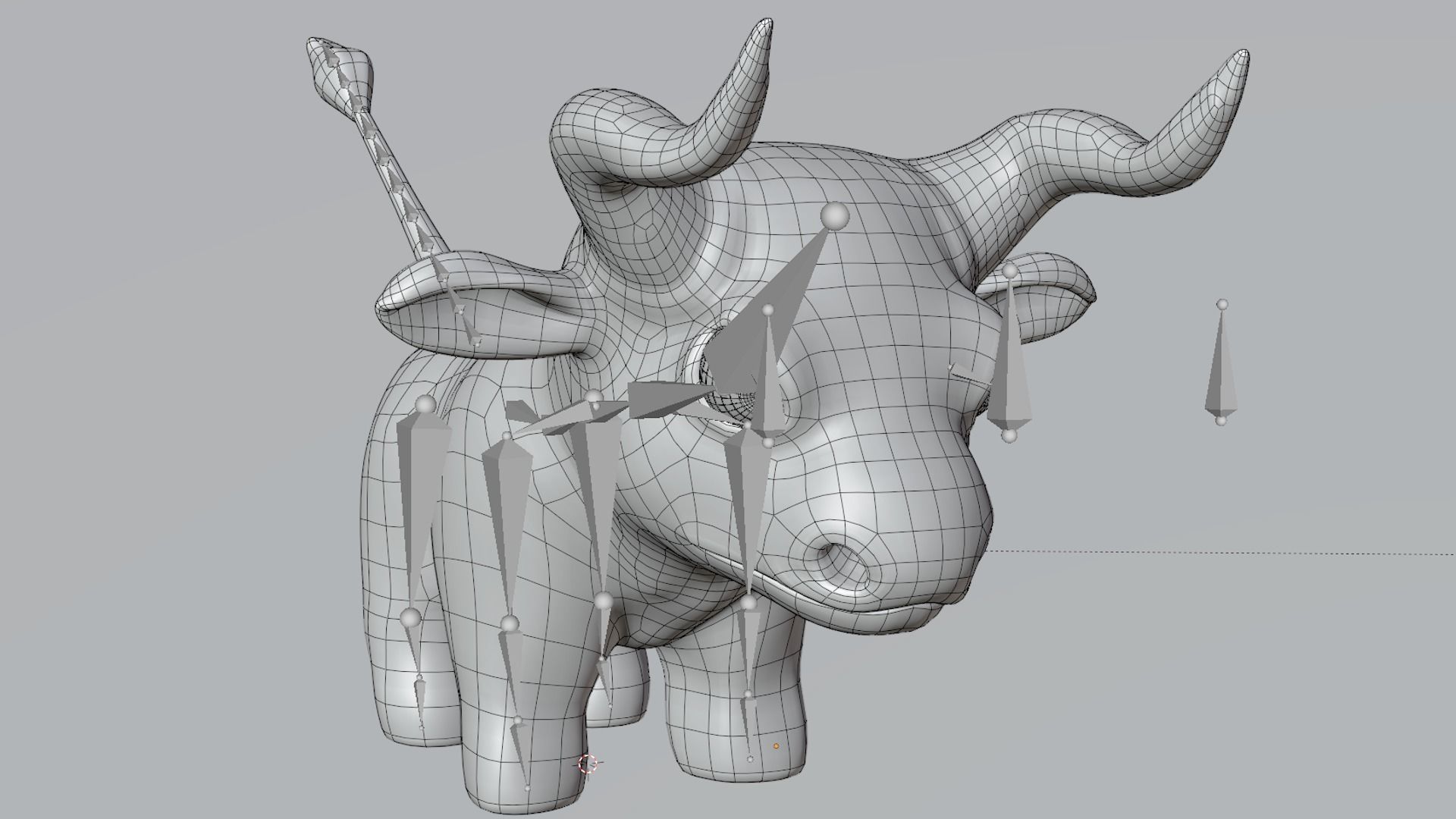 Bull Cartoon 3D model 3D model rigged | CGTrader