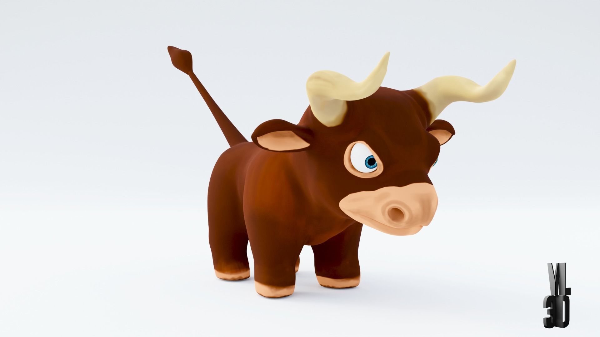 Bull Cartoon 3D model 3D model rigged | CGTrader