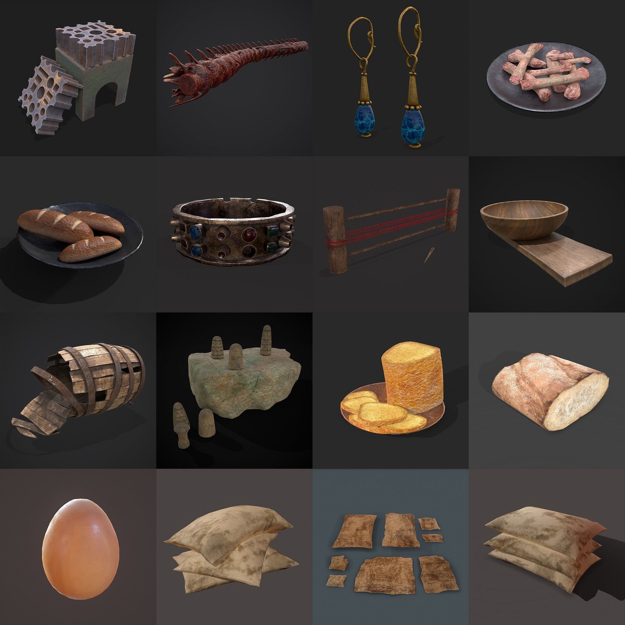 3D Model Collection 750 Medieval Props Pack VR / AR / low-poly | CGTrader