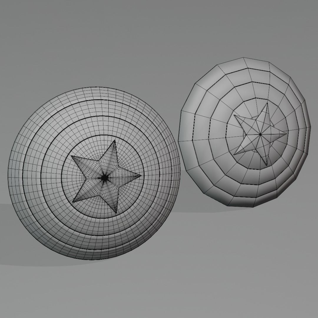 3D model Captain America Shield - Blender VR / AR / low-poly | CGTrader