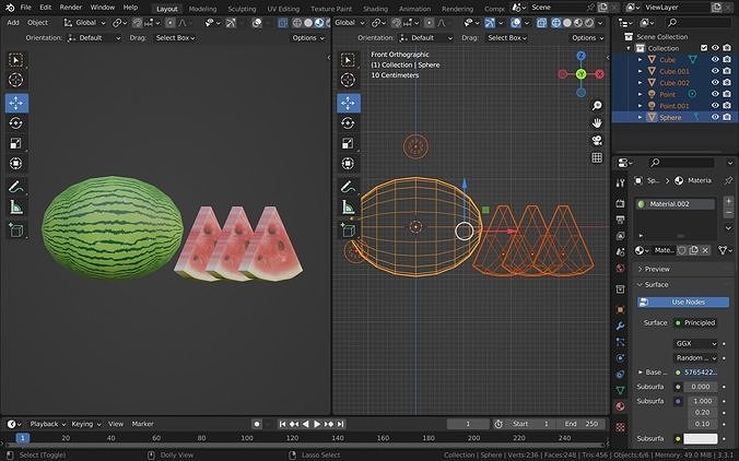 SANDIA WATERMELON free 3D model | CGTrader