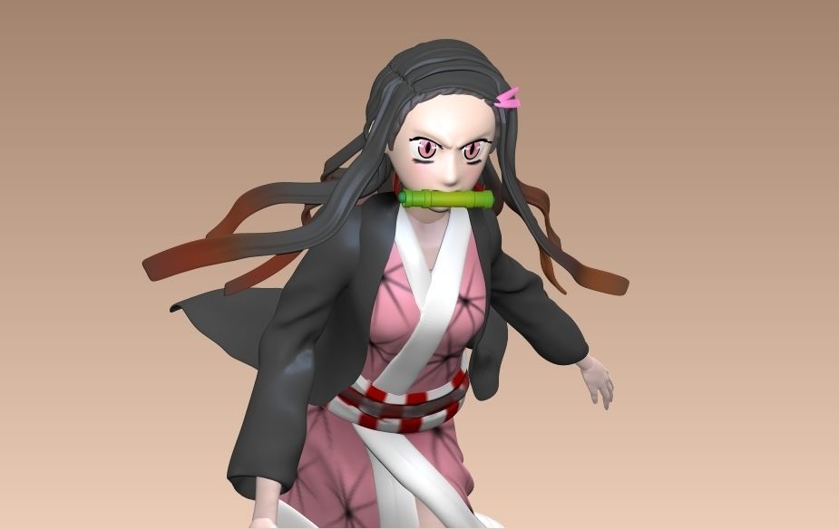Demon slayer Nezuko 3D model 3D printable | CGTrader