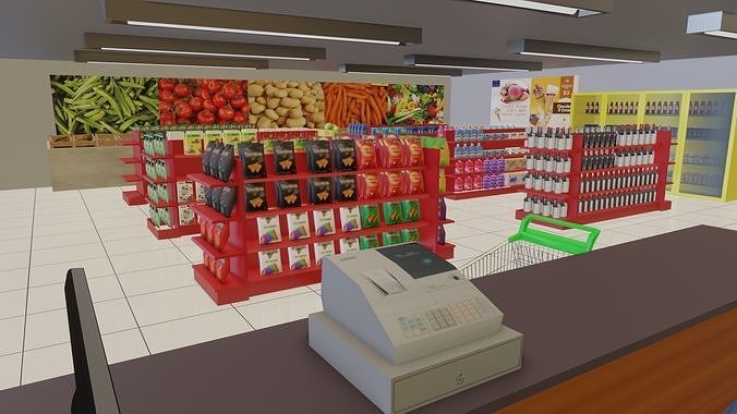 3D model Market Shop VR / AR / low-poly | CGTrader