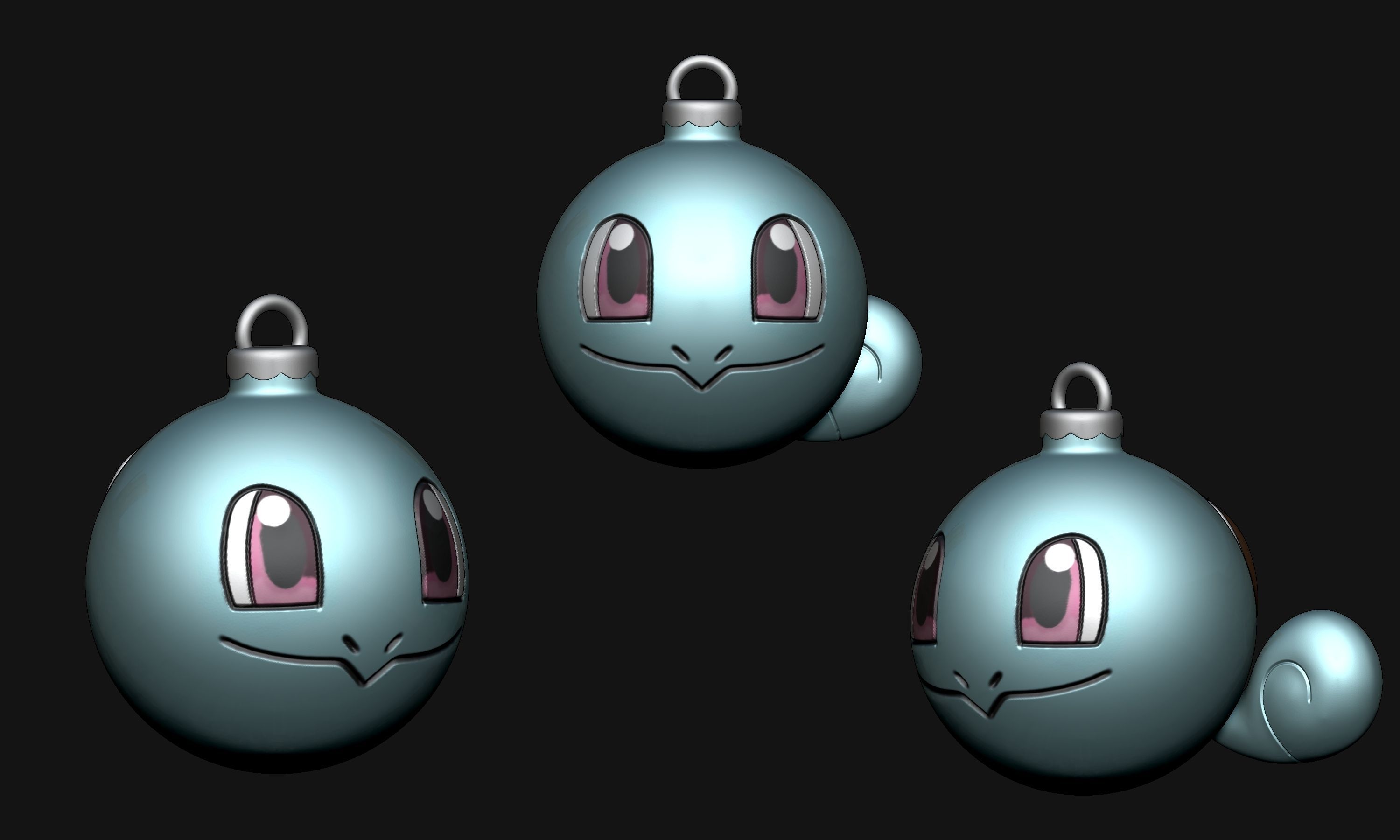 Pokemon - Christmas Ornament Squirtle 3D model 3D printable | CGTrader
