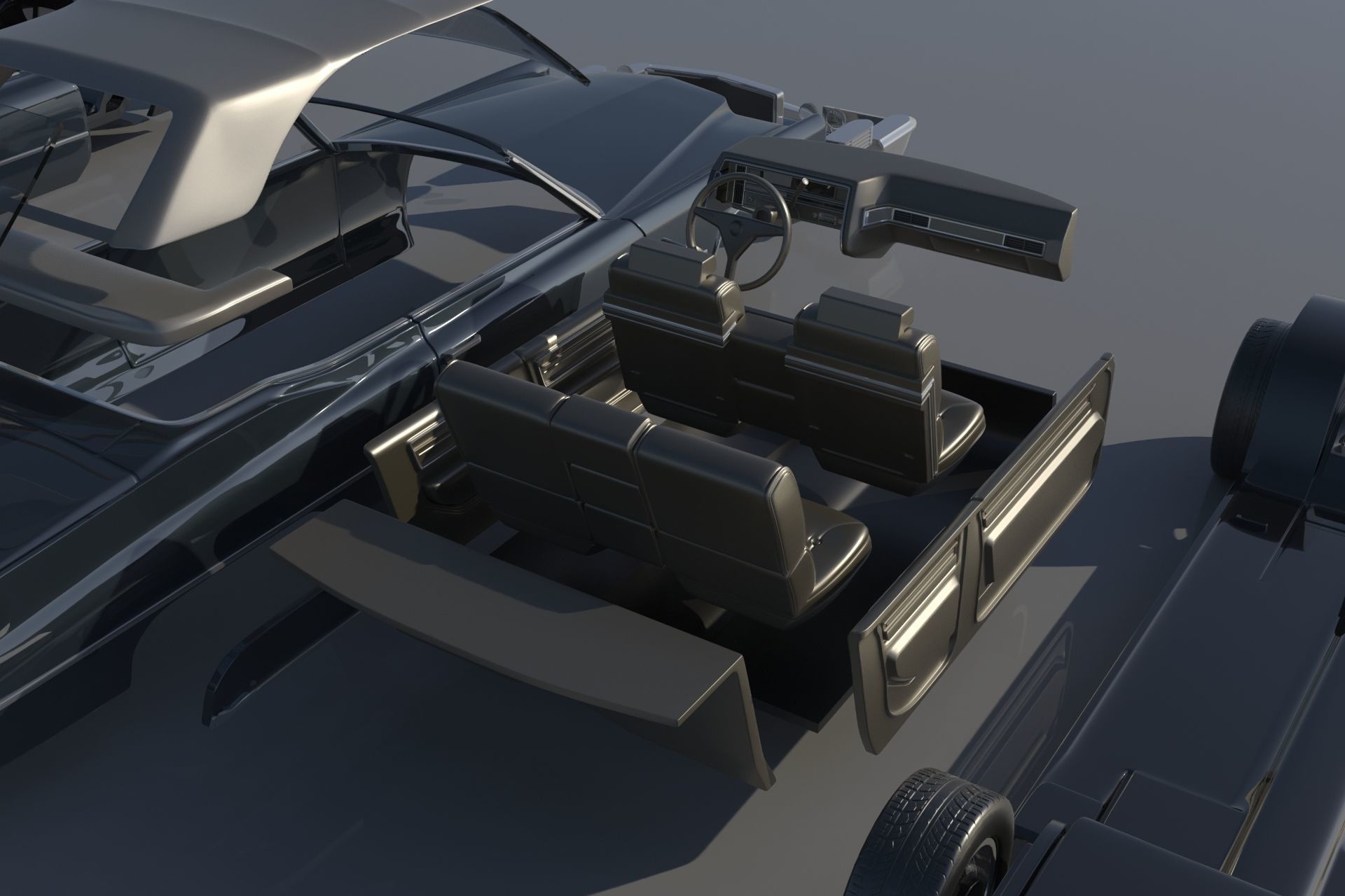 Cadillac Deville Convertible 1970 3D model 3D printable | CGTrader