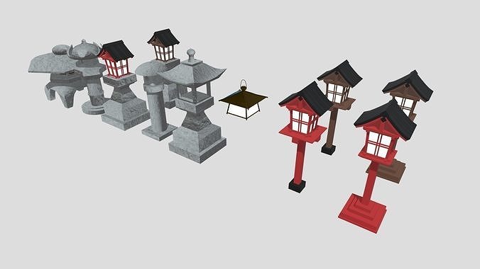Tourou-Ancient Japanese lighting- 3D model | CGTrader