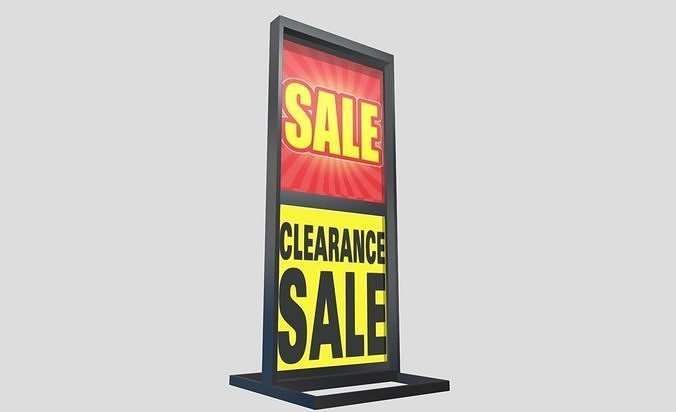 3D model Mall Clearance Sale Sign 1 VR / AR / low-poly | CGTrader