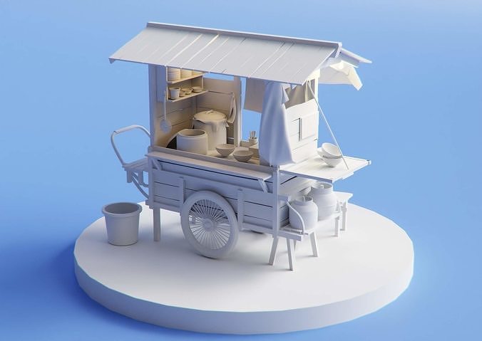 Japanese Ramen Stall free 3D model | CGTrader