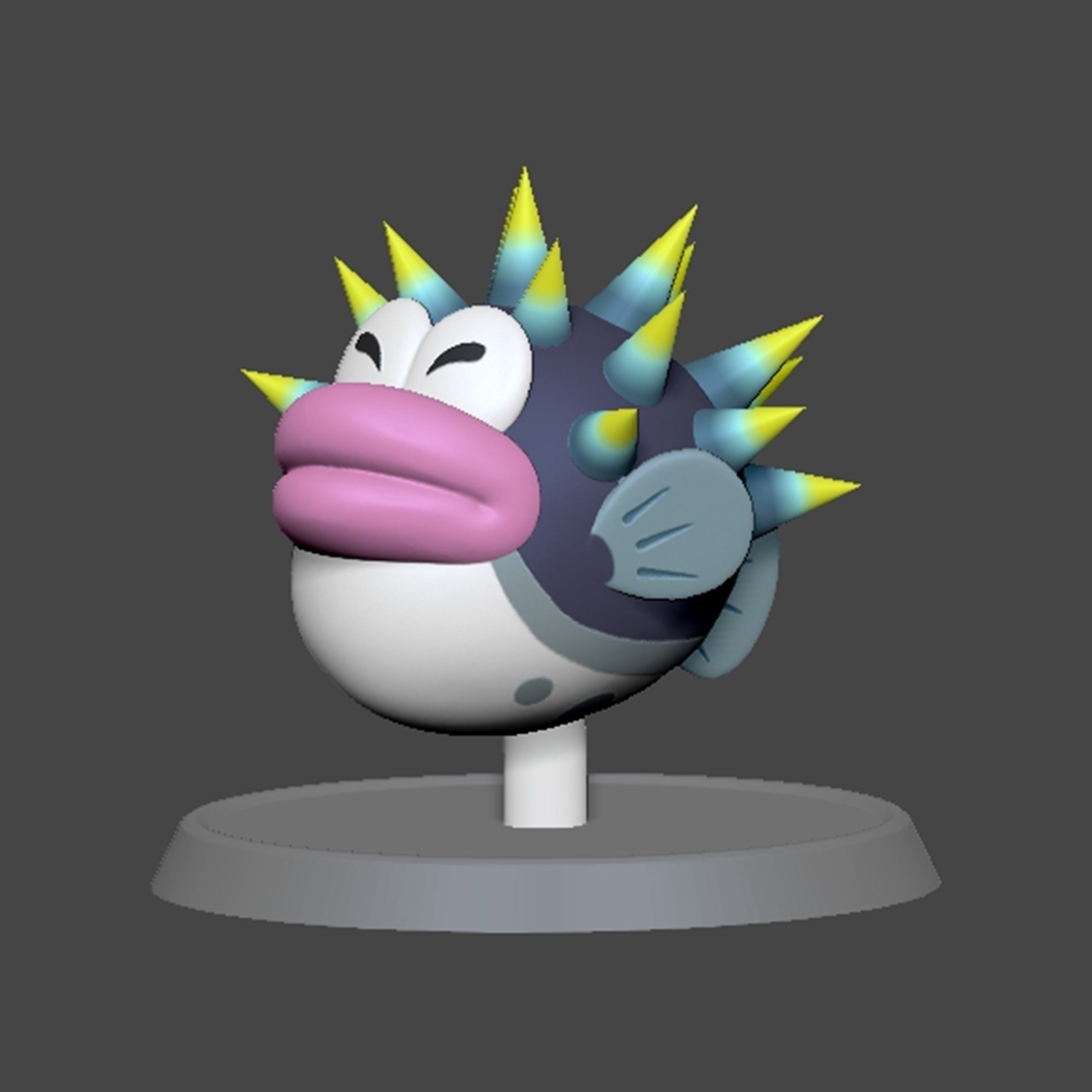 Porcupuffer Fish Mario Based 3D model 3D printable | CGTrader