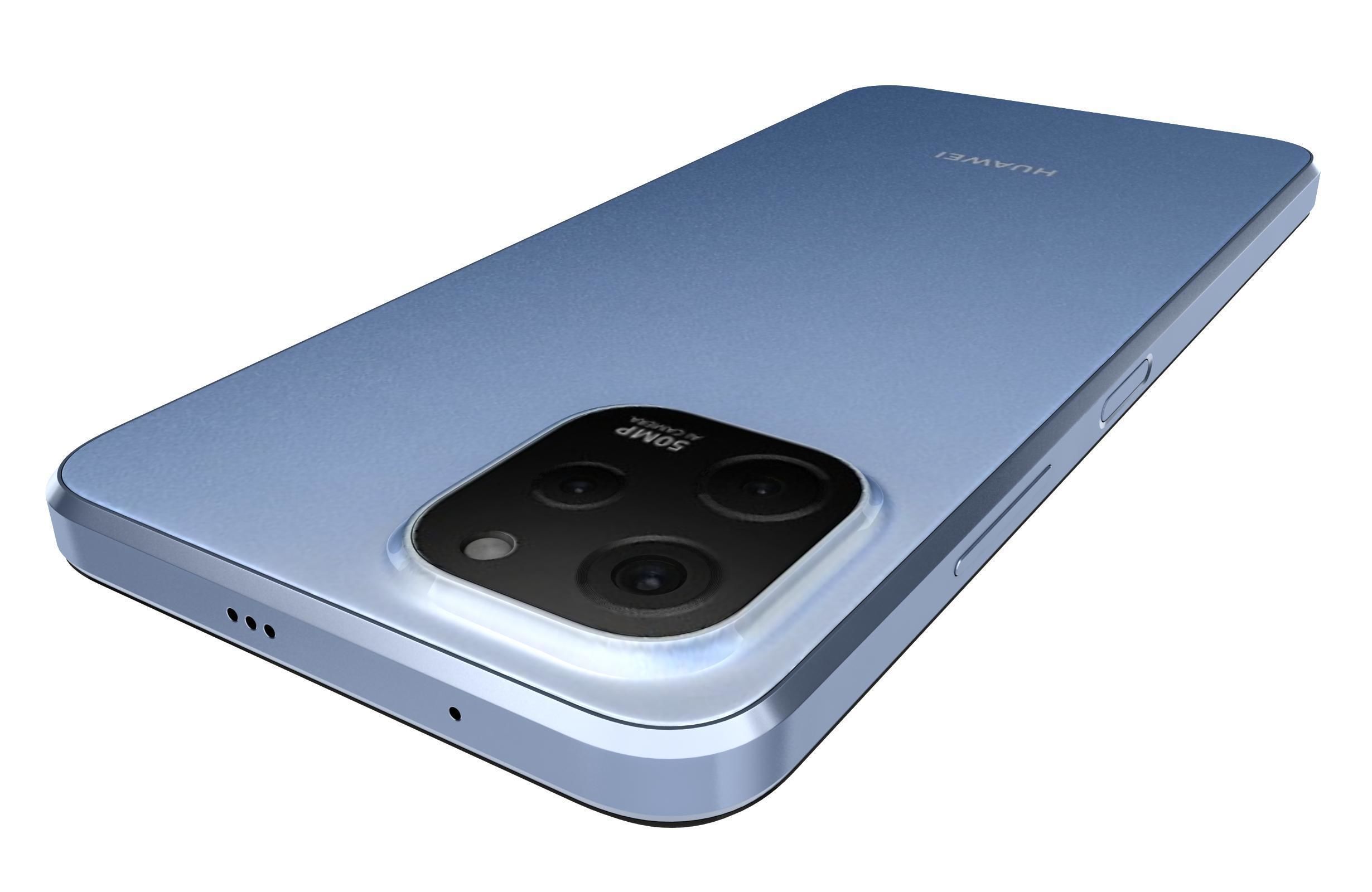 Huawei Nova Y61 Blue 3D model | CGTrader