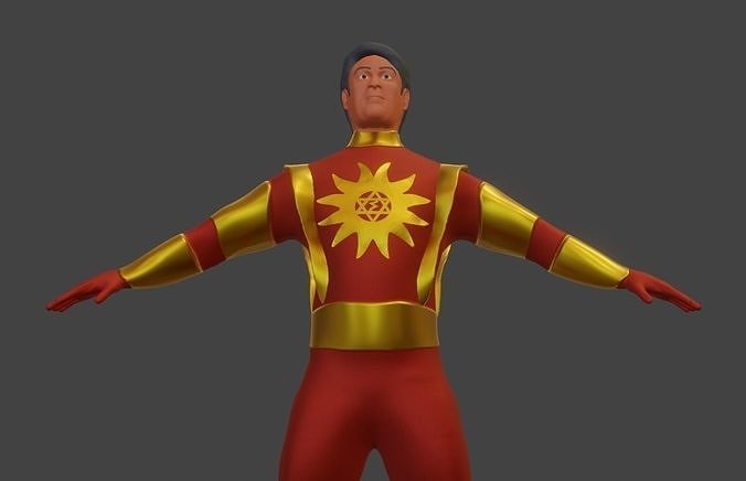 Shaktimaan 3d Model superhero gold 3D model rigged | CGTrader